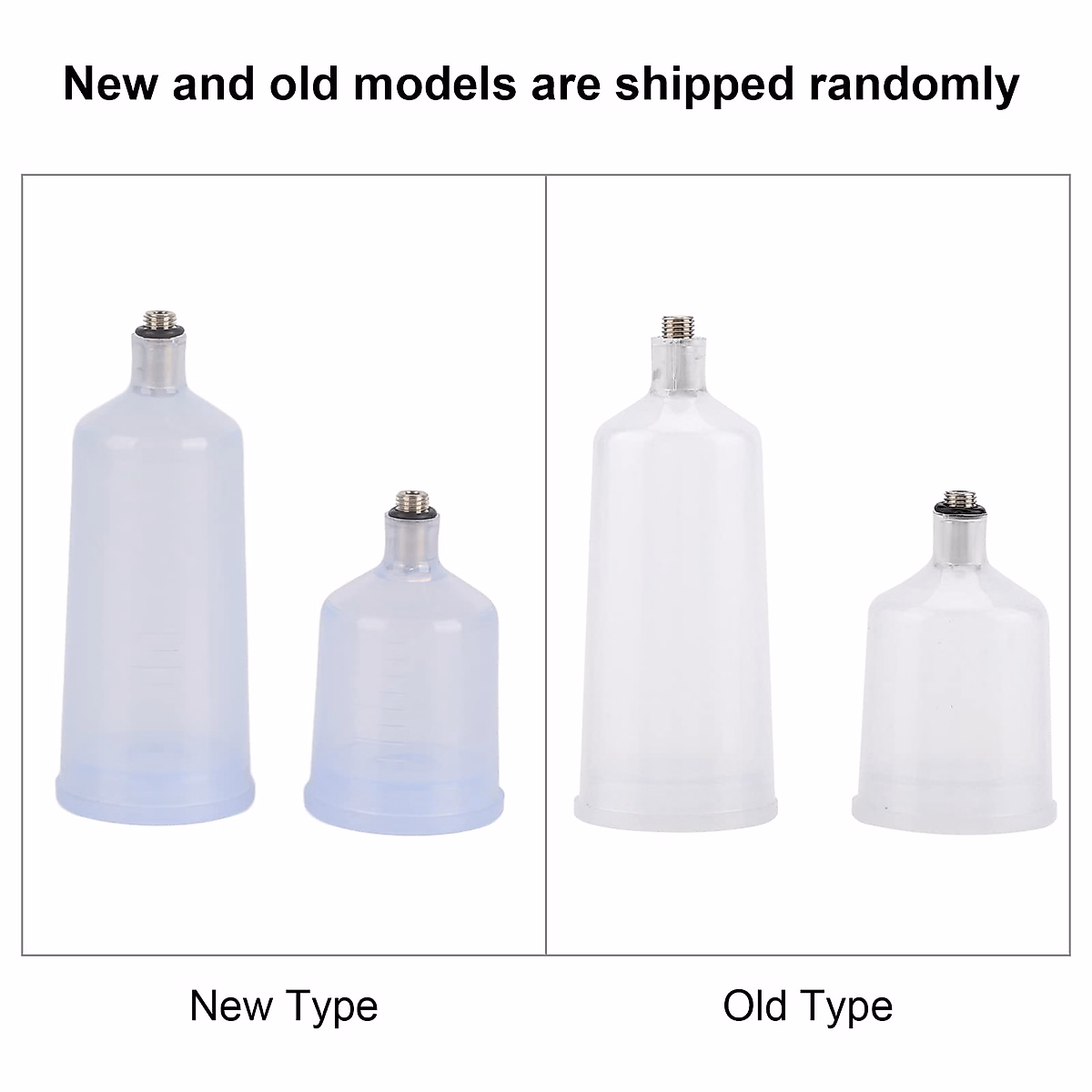 Plastic Spray Paint Gun Airbrush Cup Pot Airbrush Accessories Watering Can Spray Paint Cup Threaded Connector Part 2 Pcs/Set