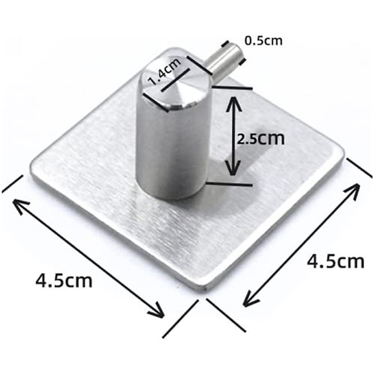 Towel Hooks Bathroom Coat Robe Hook，No Punch Heavy Duty Waterproof Hanging Cap Adhesive Hook for Bathroom, Bedroom, RV & Kitchen - 4 Pieces (Sliver)