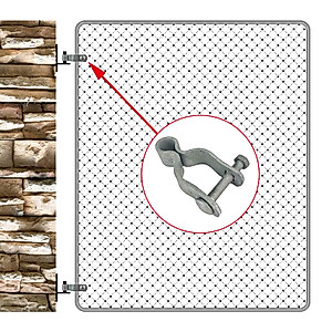 1-3/8” Pressed Steel Chain Link Fence Post Hinge 2-Pack, Fence Frame Hinge Pipe Gate Hinge in Zinc Plated (Nut/Bolt Including Door Hinge)