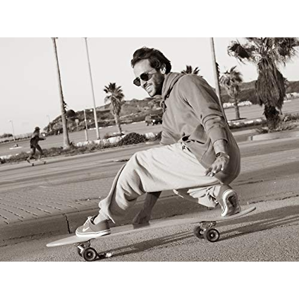 TailorShape Race Clothes 44" Bamboo and Canadian Maple Longboard Skateboard Cruiser Flowers