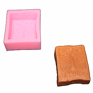 LVDGE Natural Tree Flowers Silicone Soap Mold for Natural Skincare Soap Making, DIY Skincare Products & Small Business Soap (4PCS Natural Tree)