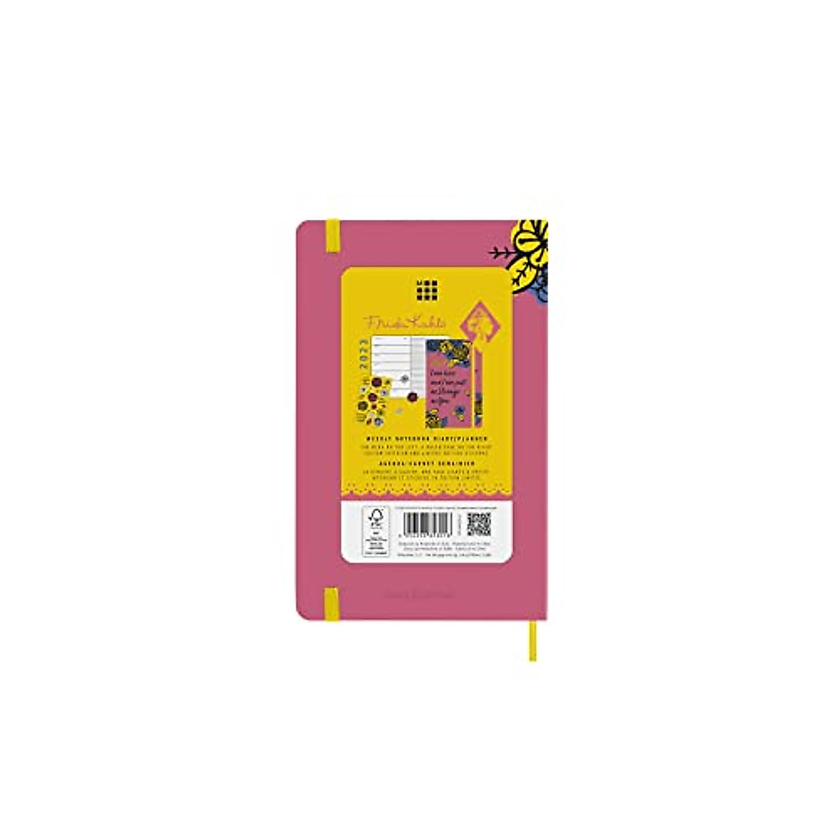 Moleskine Limited Edition Frida Kahlo 12 Month 2023 Weekly Planner, Hard Cover, Large (5" x 8.25"), Pink