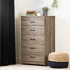 South Shore Tassio 5-Drawer Chest Weathered Oak