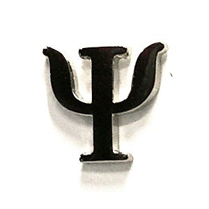Silver Psi Symbol Pin Psychology pin