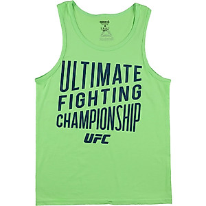Reebok Mens Ultimate Fighting Championship Tank Top, Green, X-Large