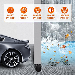 20FT Garage Door Seals Bottom Rubber Weather Stripping, Garage Door Seal Bottom, P-Bulb Garage Door Bottom Weather Seal Suitable for Weatherproof, Replacement Overhead Doors,Black