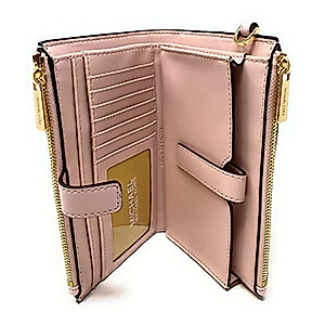 Michael Kors Jet Set Travel Double Zip Wristlet (vanilla softpink)