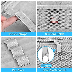 Fintie Graphing Calculator Carrying Case for Texas Instruments TI-Nspire CX II CAS/Tl-Nspire-CX-ll, TI-84 Plus CE/TI-84 Plus Color Graphing Calculators - with Mesh Pockets, Pen Slots (Pink)