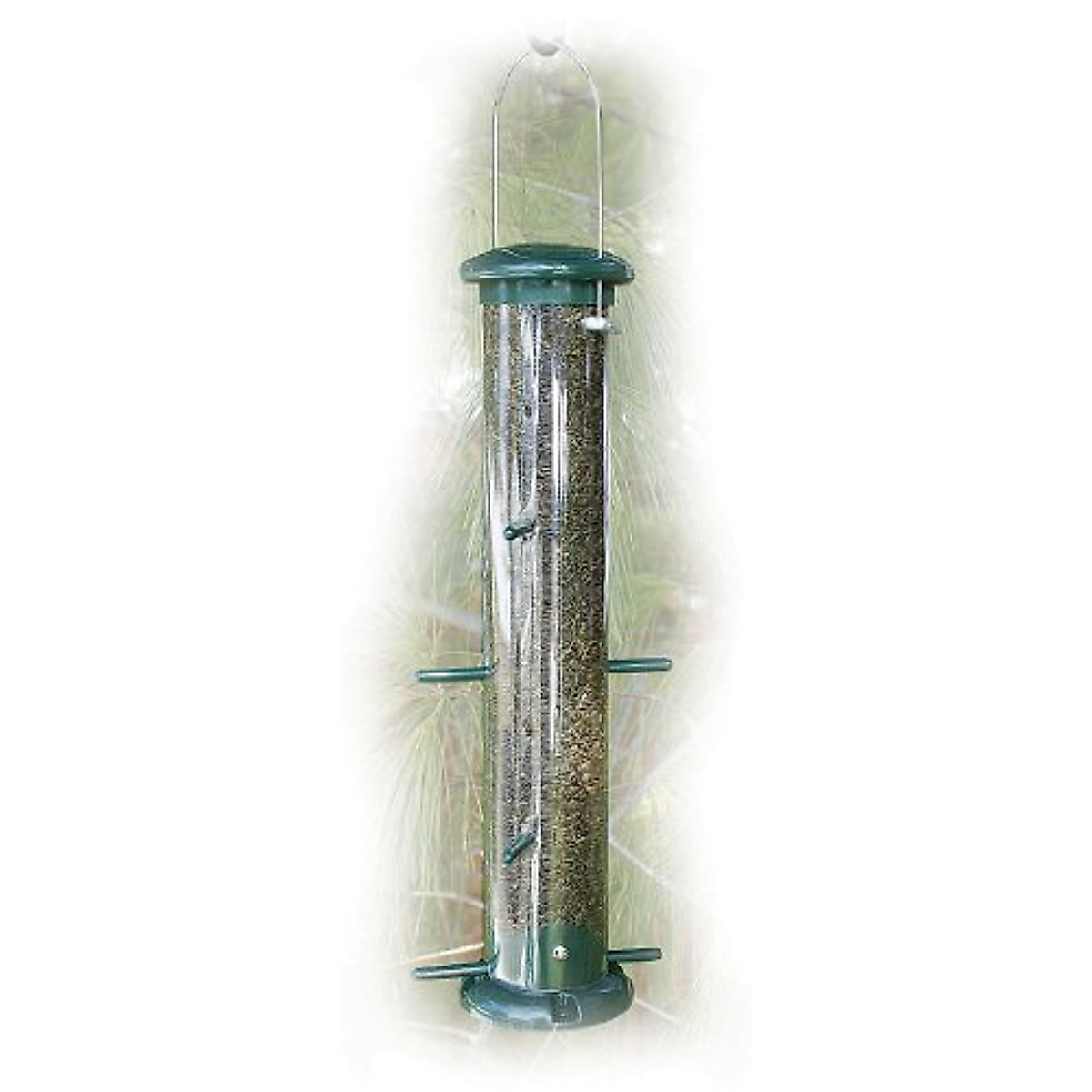 Woodlink NATUBE9 Audubon Plastic 8 Port Thistle Finch Feeder, Green, 15-Inch