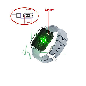 Enpei Smart Touch Charging USB Cable Compatible for P22 & P25 & Y20 & DT96 & KW10 & KW20 Smart Watch 2 pin Strong Magnetic Suction Charger Cable 2PCS- Black