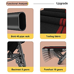 ABaippj Zero Gravity Sunlounger Garden Reclining Chair Foldable Relaxing Recliner, Adjustable Headrest for Beach Patio Camping Poolside BBQ