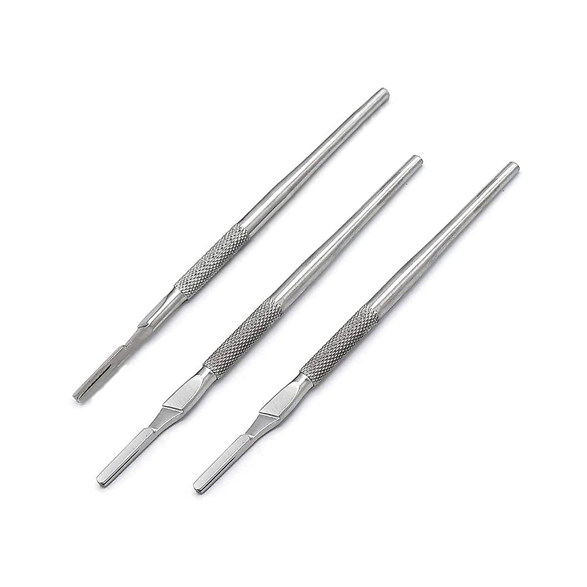 DDP 3ea #4 Scalpel Handle Blade Holder Round with Grip Pattern Uses Blades No. 20-24