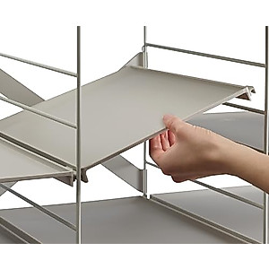 Joseph Joseph Level Adjustable Tier Free Standing Shoe Rack Organizer storage, Durable Shelves and Sturdy Steel Frame, holds 12 pairs