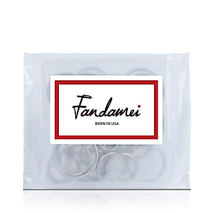 FANDAMEI Metal O Ring，50 Pcs Silver Multi Purpose Metal O Ring for Macrame, Camping, Dog Leashes, Hardware, Bags and More Craft Project - 16mm, 21mm, 25mm, 32mm, 38mm