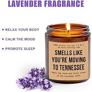 Smells Like You're Moving to Tennessee Candle - Moving to Tennessee Gift - Tennessee Housewarming Gift - Aromatherapy Glass Candle Jar - Non-Toxic Ingredients