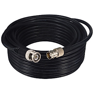 Boobrie Upgraded RG58 BNC Extension Cable 49.2Ft BNC Male to BNC Female Coaxial Cable 50 ohm Low Loss BNC Male to Female HD Video Coax Antenna Cable for CB Radio VHF UHF Ham Radio CCTV SDI Lead