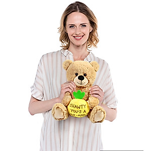 BenBen Shawty U Fine Teddy Bear for Girlfriend, 10 inch Teddy Bear Stuffed Animal with Pineapple, Funny Plush Bear Toy Gift for Her, Women, Wife on Christmas Valentine's Day Anniversary