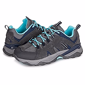 Eddie Bauer Roseburg Low Women's Hiking Shoes | Water Resistant Lightweight Mountain Hiking Shoes for Women | Ladies All Weather Outdoor Ankle Height Hiker Grey