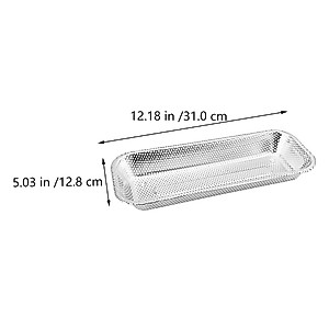 DOITOOL Dishwasher Cutlery Basket Dishwasher Silverware Basket Stainless Steel Cutlery Flatware Organizer Tray Spoon Fork Basket Kitchen Utensil Holder for Home Dishwasher Silverware Tray