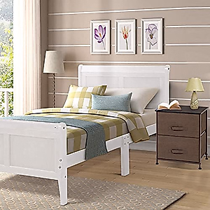 ZSEDP 2 Drawers Bedside Dresser Jewelry Box Makeup Storage Box Cabinet Container Drawer Organizer for Home Bedroom Furniture