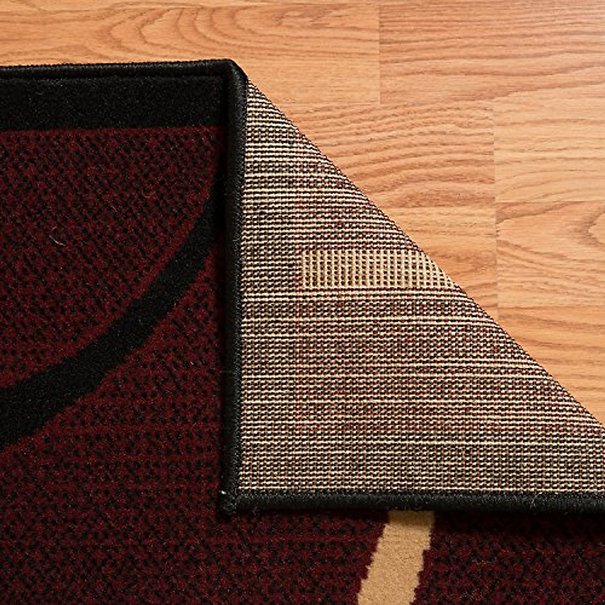 United Weavers Dallas Bangles Accent Rug – Burgundy, 5x8, Modern Indoor Rug with Scrollwork Pattern and Jute Backing
