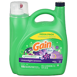 Gain, Detergent + Aroma Boost Moonlight Breeze Mega Pack, 154 Ounce