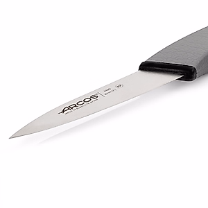 ARCOS Paring Knife 3 Inch Stainless Steel. Professional Kitchen Knife for Cut, Peel and Clean Food. Ergonomic Polyoxymethylene Handle and 80 mm Blade. Series Colour Prof. Color Grey.