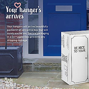 Hangorize Plastic Hangers 24-Pack, White Plastic Hangers - Standard-Size Clothes Hanger with Notches - Hangers for Clothing and Accessories - Closet Organization Essentials for Home, Apartment, Dorm