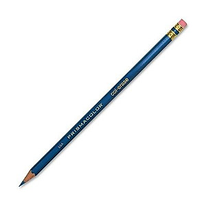 Prismacolor 20044 Col-Erase Pencil w/Eraser Blue Lead Blue Dozen