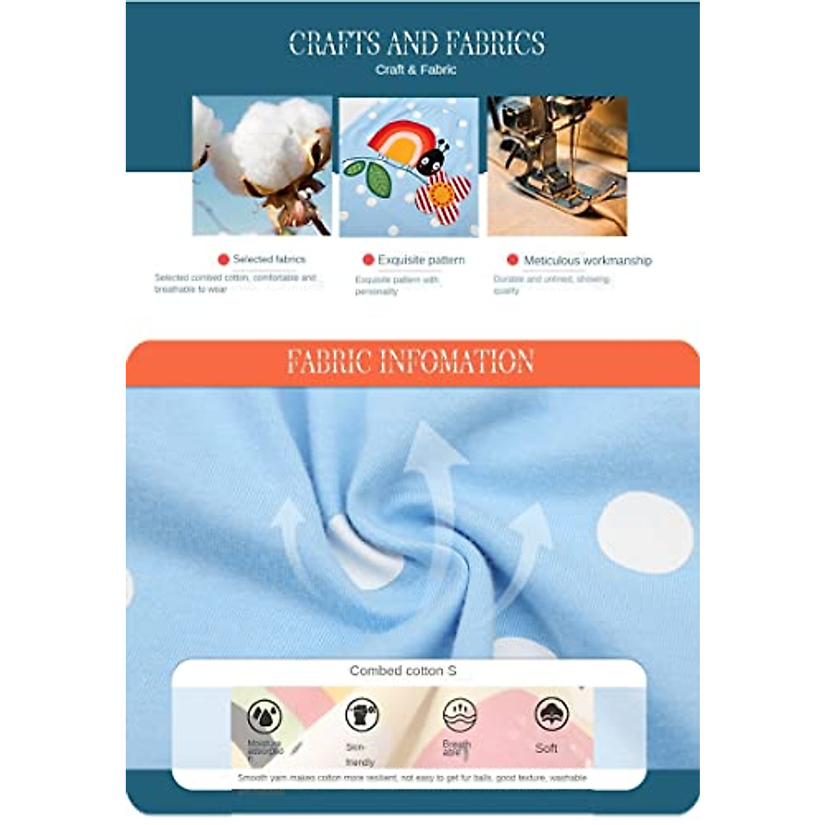 KISSOURBABY Little Girls Soft Summer Cotton Short Sleeve Dresses T-Shirt Casual Cartoon Dress(Blue White dots ladybug-7T)