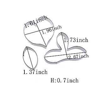 RELAND SUN Stainless Steel Heart Dendrobium Flower Petals Cookie Cake Decorating Tools Fondant Mould Kitchen Accessories