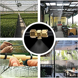 Aootech 32 Pack Brass Misting Nozzles for Outdoor Cooling System, 0.012” Orifice (0.3 mm) 10/24 UNC