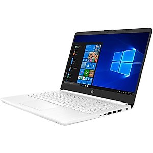 2020 HP 14 HD Thin and Light Laptop PC, Intel Celeron N4020 Dual-Core Processor, 4GB DDR4 Memory, 64GB eMMC, HDMI, WiFi, Bluetooth, Windows 10 S, 1 Year Microsoft 365, Snowflake White (Renewed)