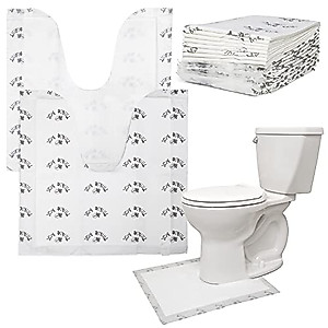 Tinkle Mat Disposable Toilet Commode Mat – Super Absorbent, Deodorizing Toilet Mats for Bathroom U Shaped – Great for Kid Potty Training, Incontinence & More – 24 x 24 Inches, 20 Pack, Unscented