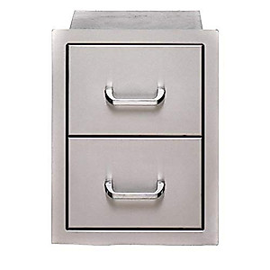 Bull Outdoor Products 56985 Double Drawer, Stainless Steel