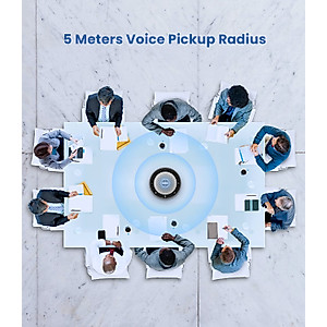 Enther&MAXHUB Upgraded BM21 Bluetooth Conference Speakerphone, Teleconference Speaker with Wireless Charging, USB Speaker with 6 Mics for Home Office, Enhanced 360° Voice Pickup and Noise Reduction