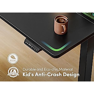 FEZIBO Electric Standing Desk, 55 x 24 Inches Height Adjustable Stand up Desk, Sit Stand Home Office Desk, Computer Desk, Espresso