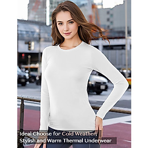 YOGINGO White Women's Thermal Underwear Top
