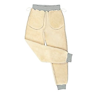 REORIA Women's Winter Warm Pants Thick Sherpa Lined Athletic Jogger Drawstring Fleece Lined Sweatpants with Pockets Light Grey Small