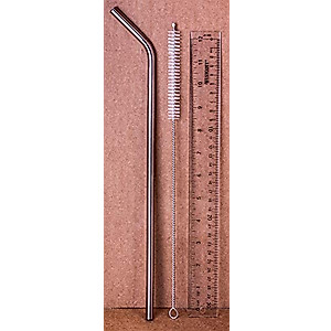 2 JUMBO 14" Stainless Steel Straws 100 oz HUGE SUPER LONG Drinking Wide Compatible With Whirley Insulated Travel Mug FOAM Truck Stop Cups