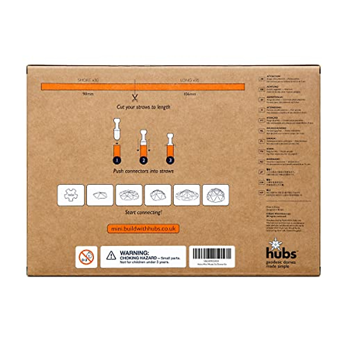 Hubs - Geodesic Dome Toy Construction kit | 6+ | STEM - Engineering - Educational - Building - DIY - Architecture - Geometry - Buckminster Fuller | Works with Lego for Creative Play | 263 pcs.