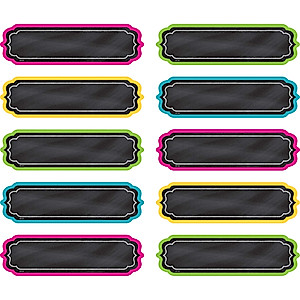Teacher Created Resources Chalkboard Brights Labels (TCR20871) and Mini Accents (5620)