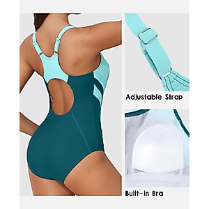 beautyin Plus Size One Piece Swimsuits for Women Athletic Sports Swimwear Bathing Suit