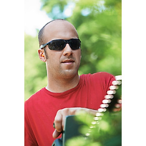 3M Flat Temple Safety Eyewear with Scratch Resistant Lens, Safety Glasses with Black/Grey Frame and Grey Lens, 1-Pair