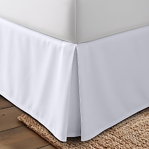 Utopia Bedding Queen Bed Skirt - Soft Quadruple Pleated Ruffle - Easy Fit with 16 Inch Tailored Drop - Hotel Quality, Shrinkage and Fade Resistant (Queen, White)