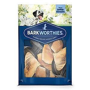 Barkworthies Natural Cow Hooves for Dogs (12 pk) – Single Ingredient Long Lasting Dog Chew – Grass Fed Free Range 100% Beef Cow Hoofs for Dogs – Promotes Dental Health