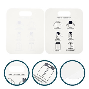 VOSAREA 2pcs Shirt Folding Board Cardboard Laundry Organization Small Shelf for Toaster Laundry Folding Board Laundry Organizer Clothing Pp Trouser Press White Household Travel