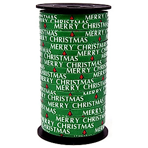 Christmas Curling Ribbon Pack of 3 Rolls Green, Red & White Stripes, and Metallic Silver; Holiday Party Crafts Supplies Decorations- 100 Yards Per Roll - Total of 900 Feet; by Gift Boutique