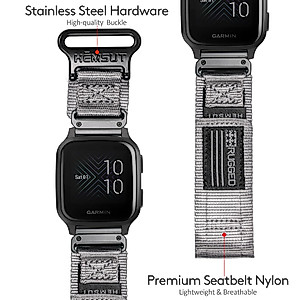 Compatible for Garmin Venu 2 (ONLY Venu 2, Not Venu 2S) /Venu 3 Quick Pins Watch Band, Super Rugged Nylon Sports Strap With Woven Loop Design