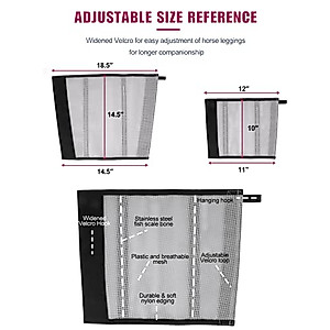 Fly Boots for Horse Leggins,Horse Fly Boots,Horse Leg Protection Set of 4(Pony/Donkey,Blue)